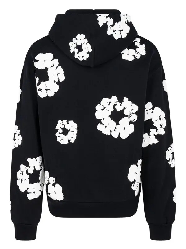 DENIM TEARS Printed Cotton Hoodie - Black