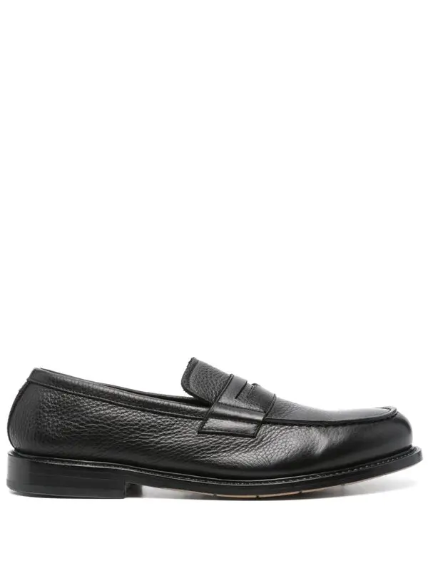 Premiata Grained Leather Loafers - Black