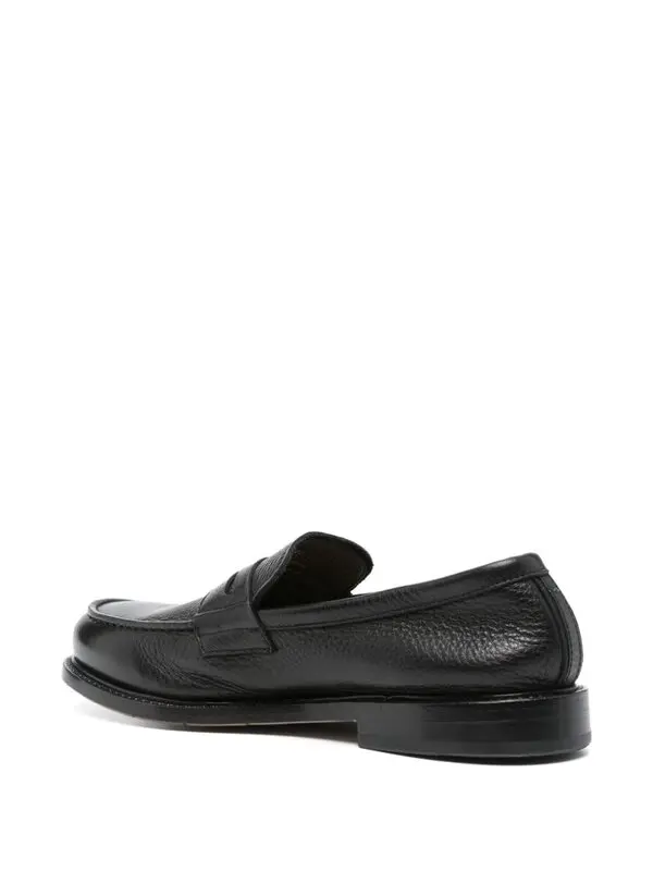 Premiata Grained Leather Loafers - Black