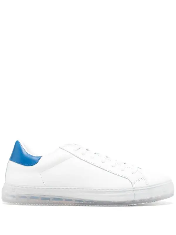 Kiton Transparent-sole Leather Sneakers