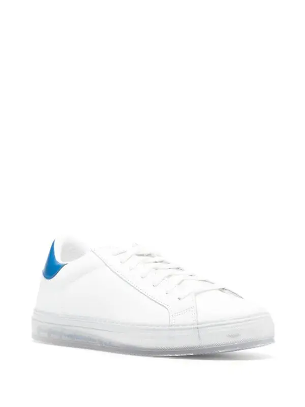 Kiton Transparent-sole Leather Sneakers