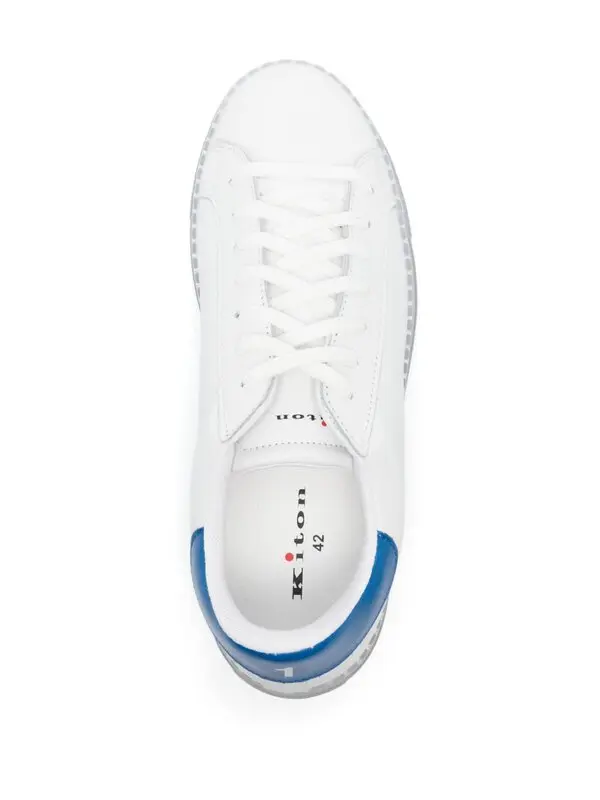 Kiton Transparent-sole Leather Sneakers