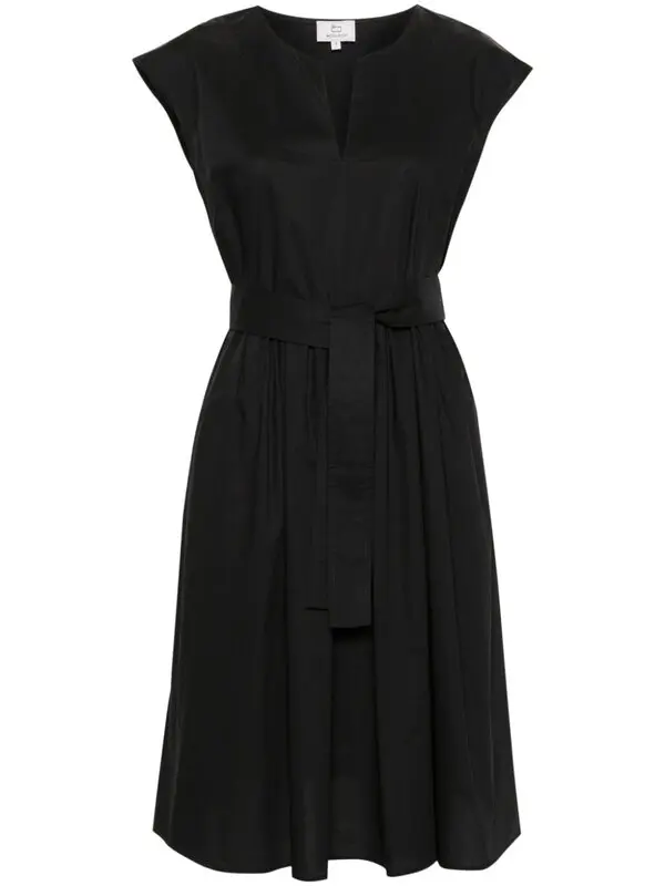 Woolrich Belted Cotton Dress - Black