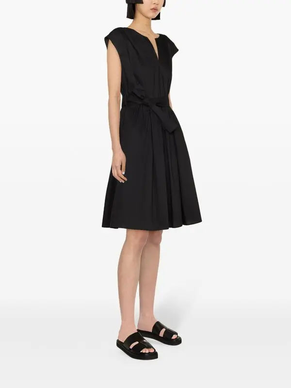 Woolrich Belted Cotton Dress - Black