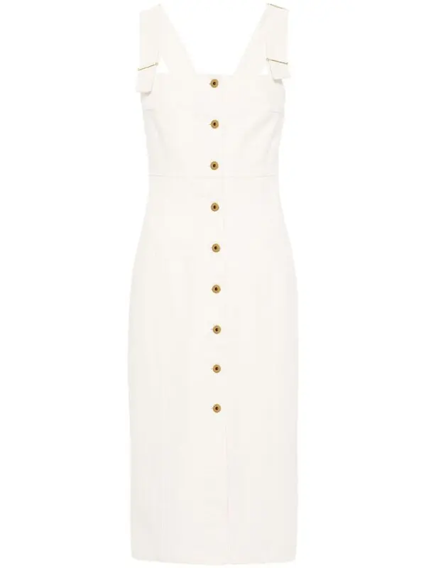 PATOU Denim Dungaree Dress - Neutrals