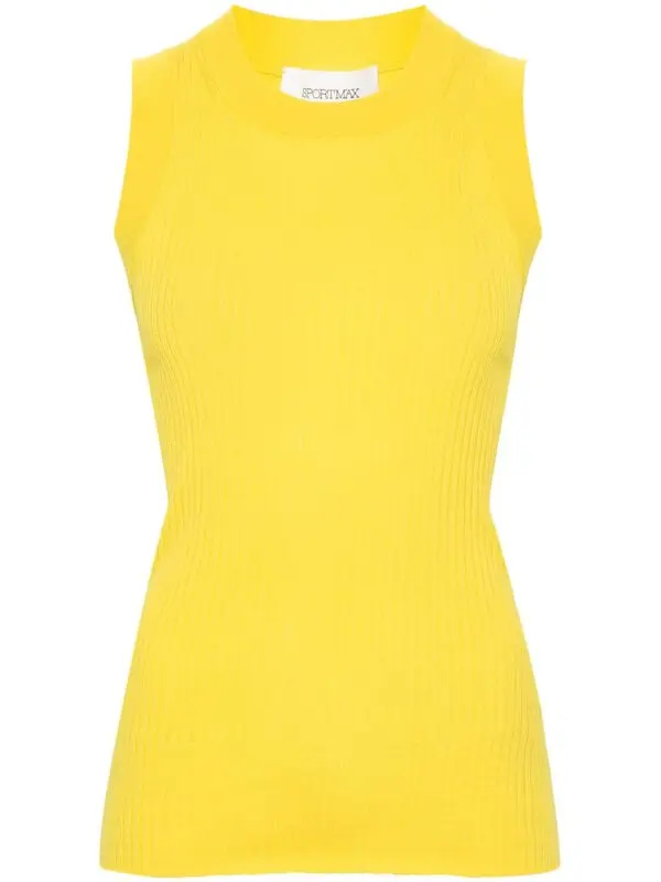 Sportmax Toledo Knitted Tank Top - Yellow