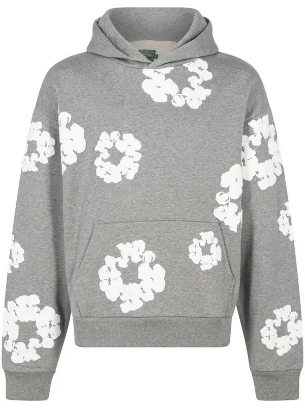 DENIM TEARS Printed Cotton Hoodie - Grey