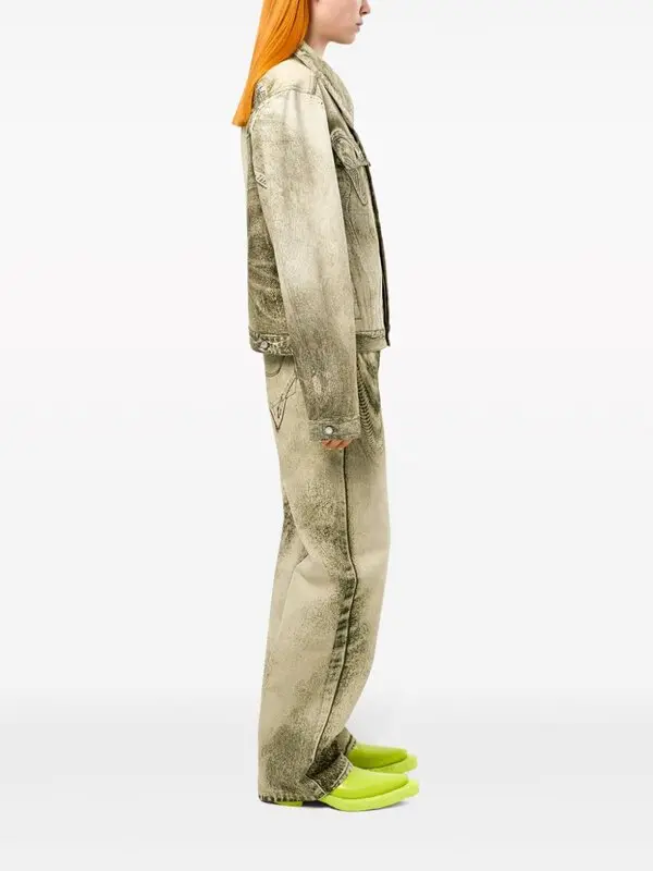 Camper Swirl-print Denim Jacket - Green