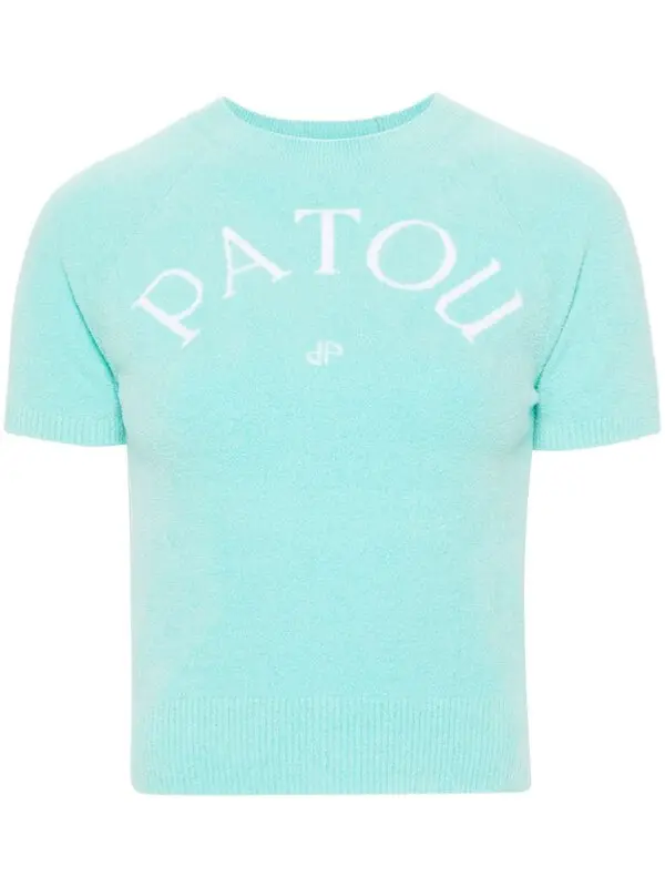 PATOU Logo-jacquard Knitted Top