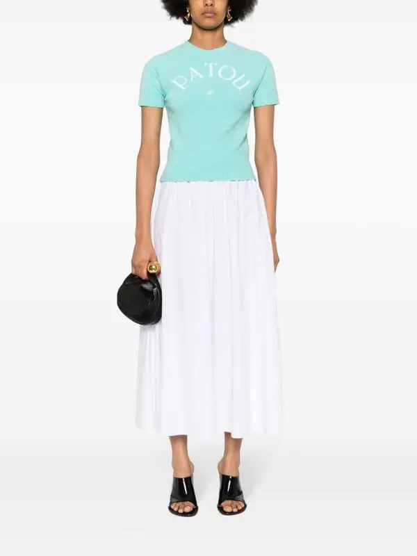 PATOU Logo-jacquard Knitted Top