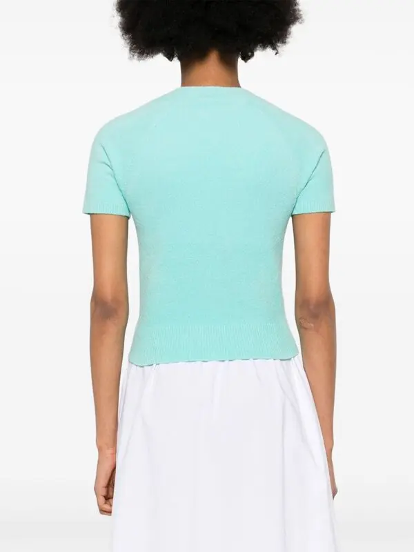 PATOU Logo-jacquard Knitted Top