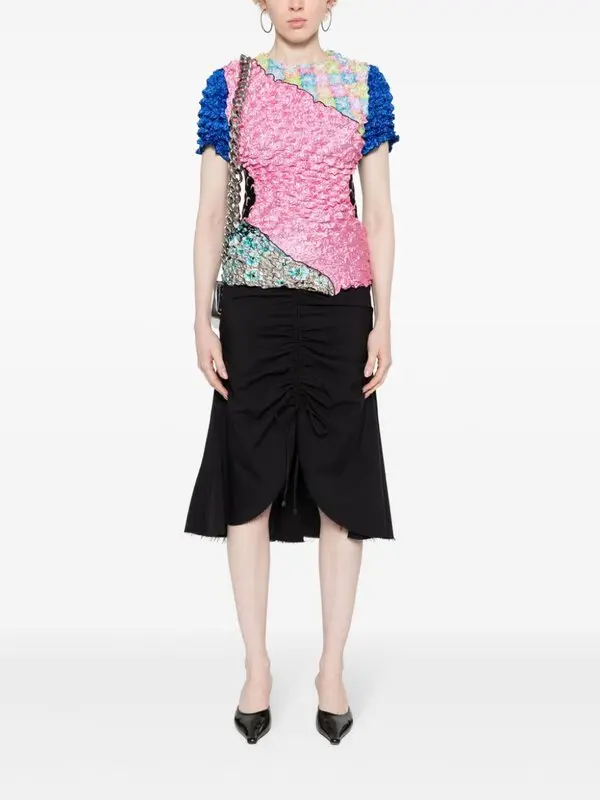 MARINE SERRE Popcorn Patchwork T-shirt