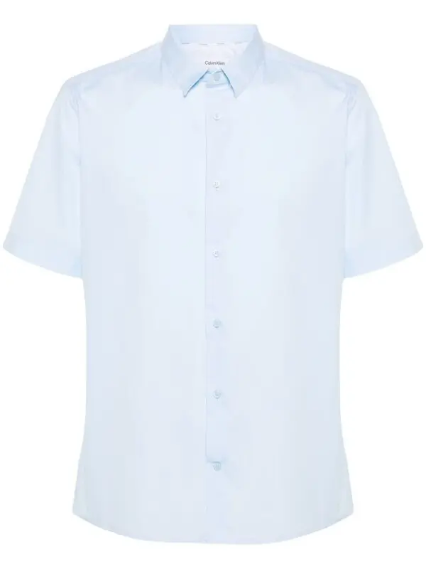Calvin Klein Monogram-embroidered Cotton Shirt