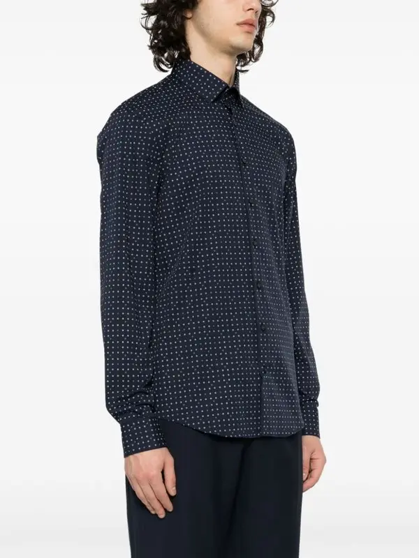 Calvin Klein Geometric-print Cotton Shirt