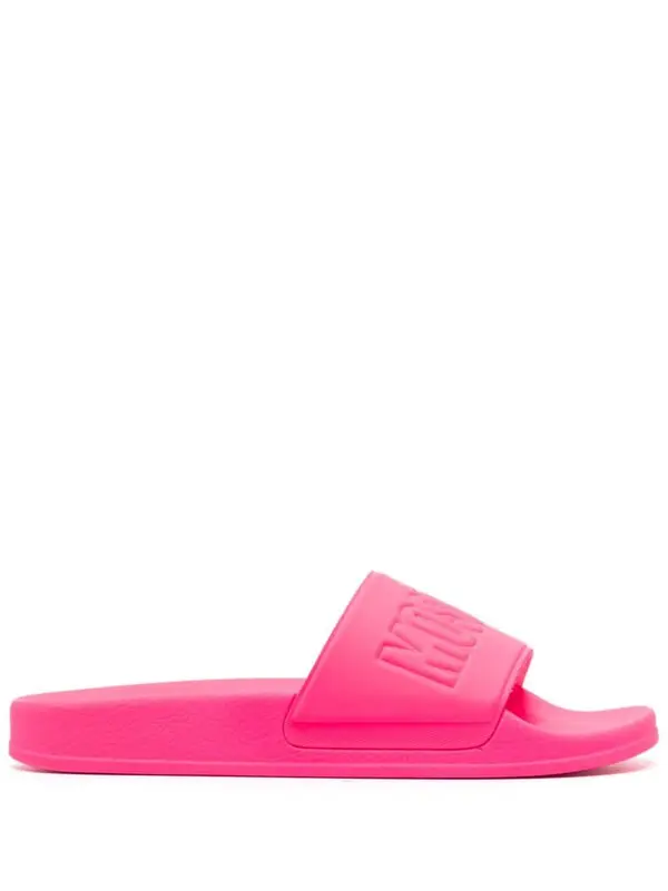 Moschino Logo-embossed Slides