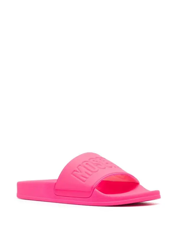Moschino Logo-embossed Slides