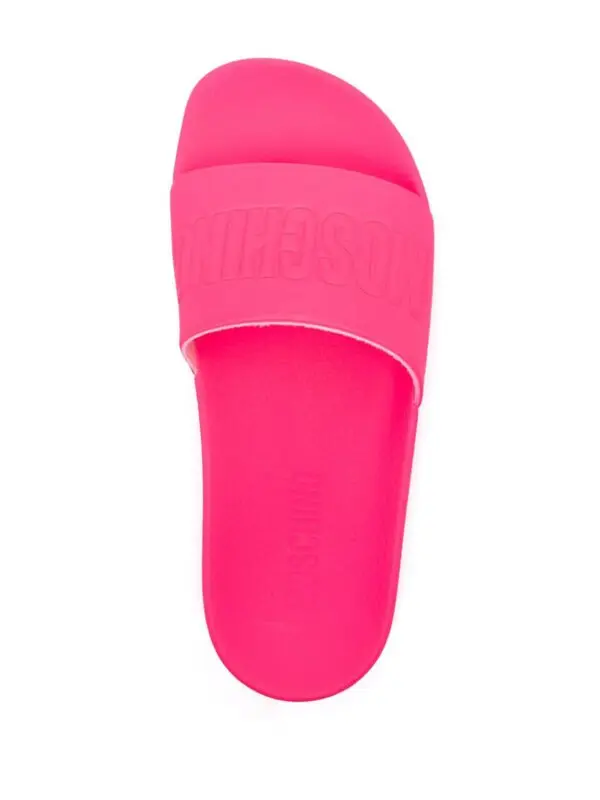 Moschino Logo-embossed Slides