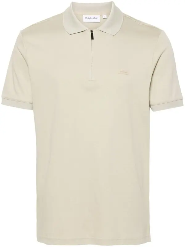 Calvin Klein Logo-patch Cotton Polo Shirt