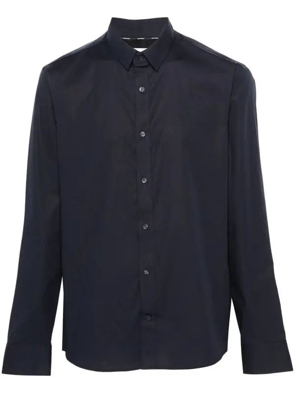 Calvin Klein Monogram-embroidered Cotton Shirt