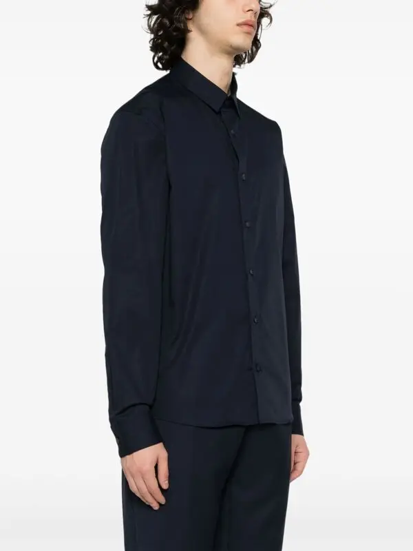 Calvin Klein Monogram-embroidered Cotton Shirt