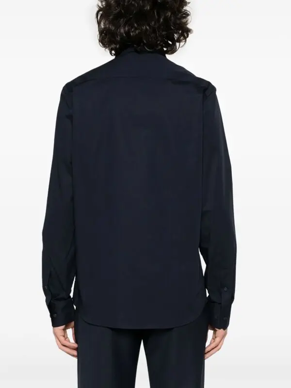 Calvin Klein Monogram-embroidered Cotton Shirt