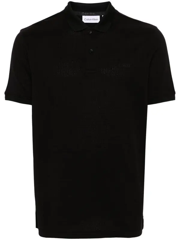 Calvin Klein Logo-patch Cotton Polo Shirt