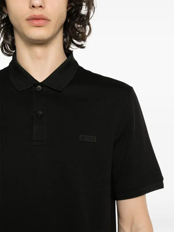 Calvin Klein Logo-patch Cotton Polo Shirt