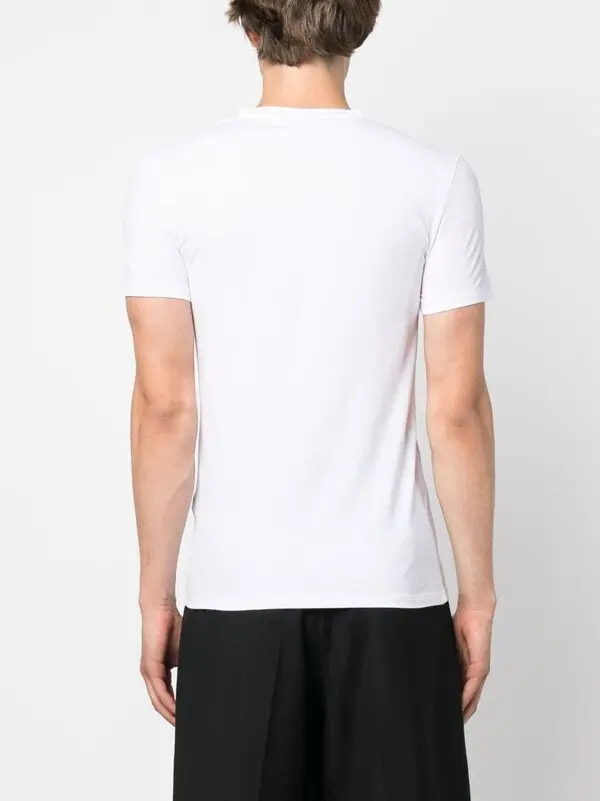 Zegna V-neck Stretch-cotton T-shirt - White