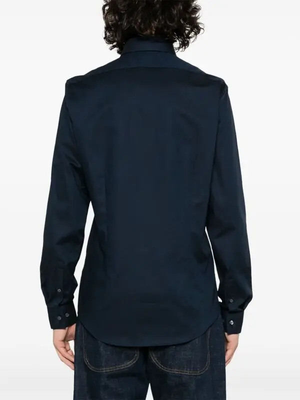 Calvin Klein Monogram-embroidered Cotton Shirt
