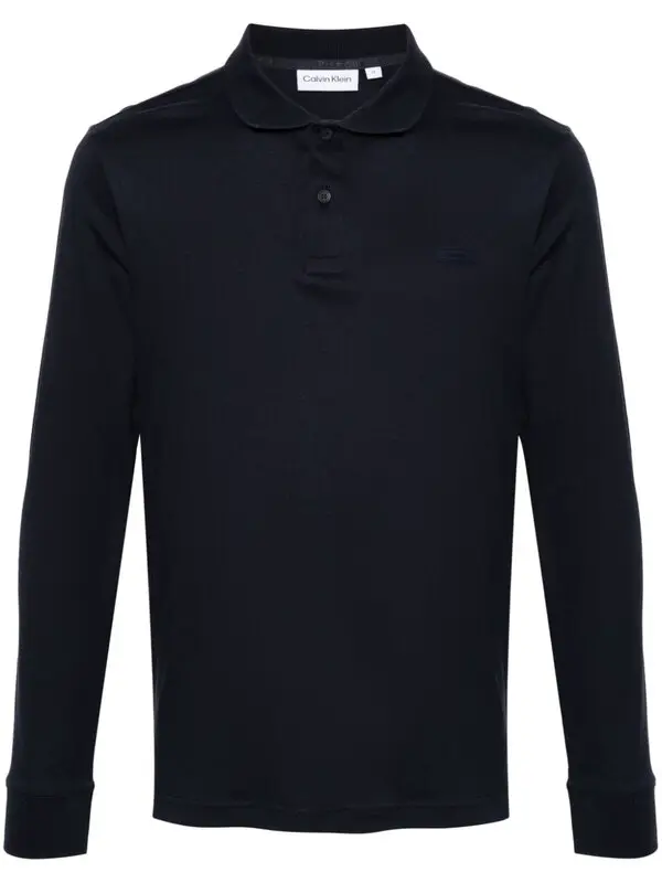 Calvin Klein Logo-patch Cotton Polo Shirt