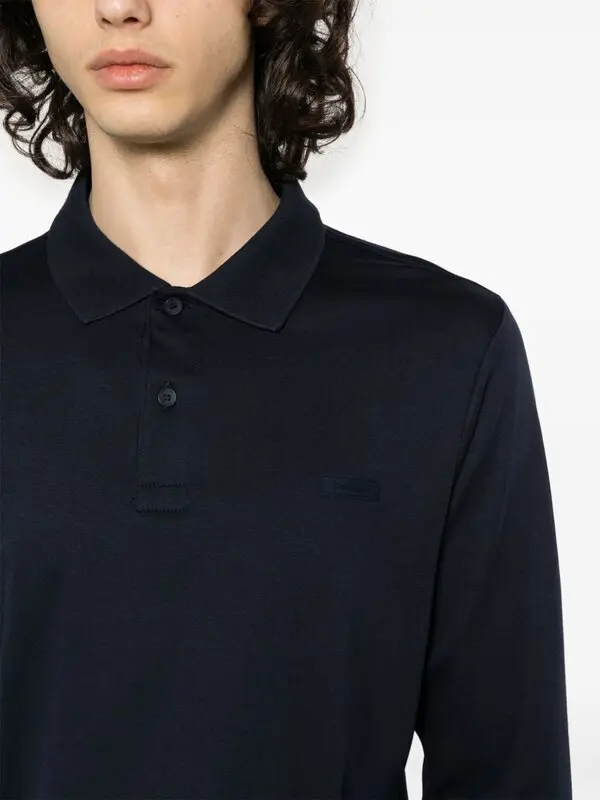 Calvin Klein Logo-patch Cotton Polo Shirt