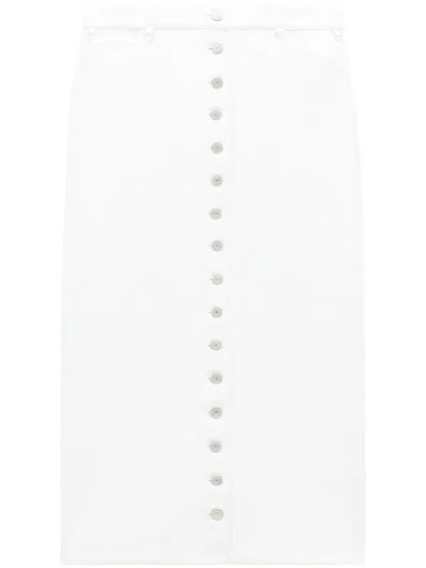 COURREGES Multiflex Patent-finish Midi Skirt - White