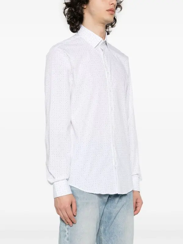 Calvin Klein Geometric-print Cotton Shirt