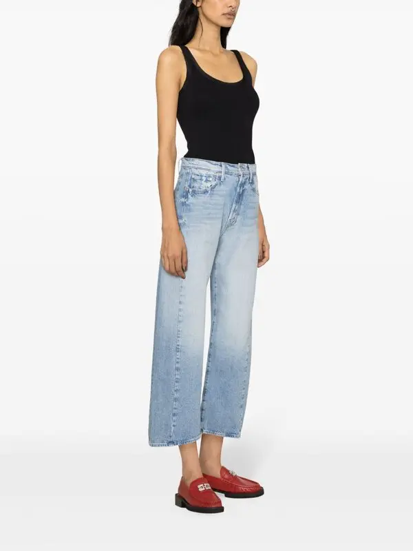 MOTHER Half Pipe High-rise Wide-leg Jeans - Blue