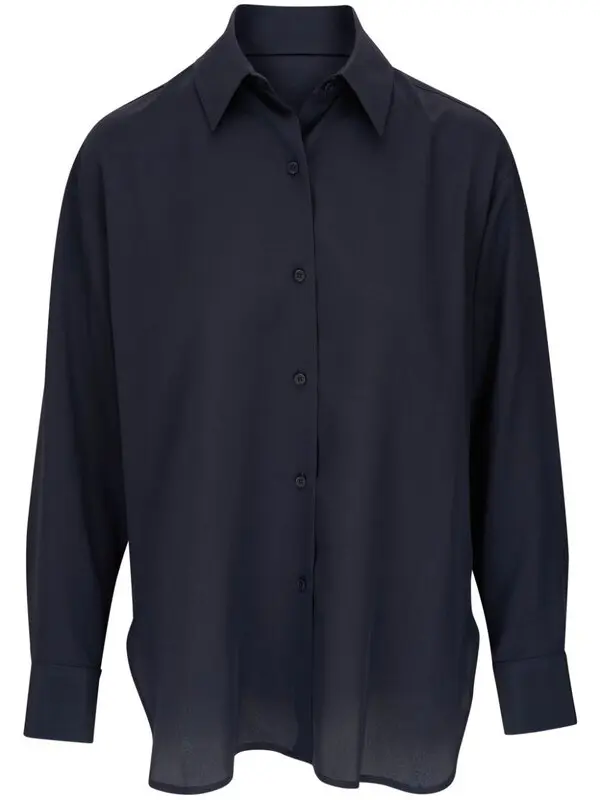 NILI LOTAN Gaia Long-sleeve Silk Shirt - Blue