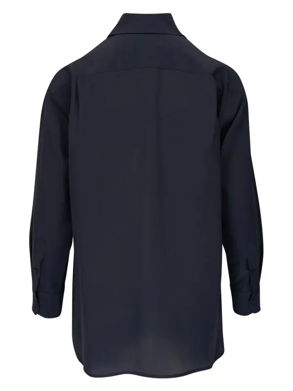 NILI LOTAN Gaia Long-sleeve Silk Shirt - Blue