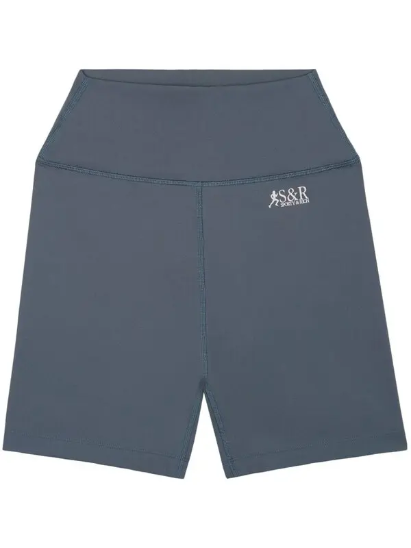 SPORTY & RICH Action Logo Biker Shorts