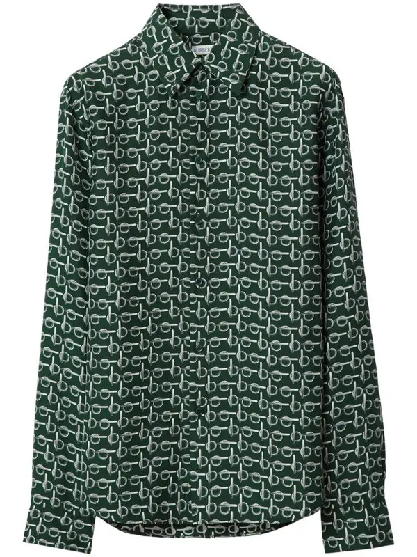 Burberry Silk Shirt - Green