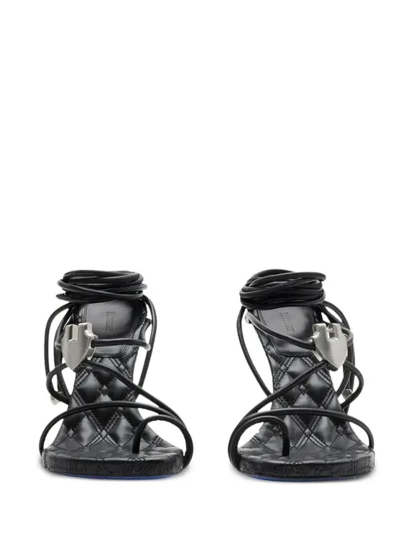 Burberry Ivy Shield Leather Sandals