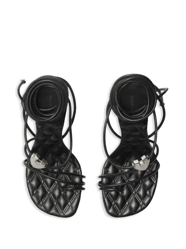 Burberry Ivy Shield Leather Sandals