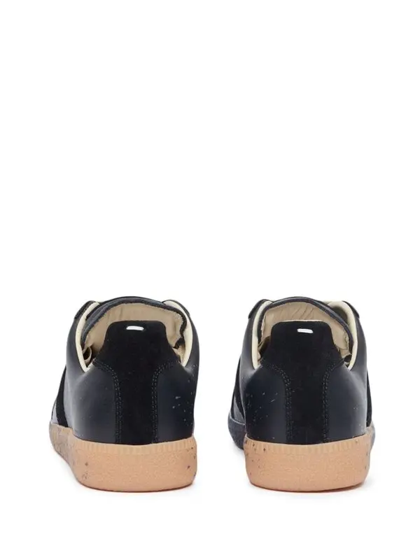 MAISON MARGIELA Replica Paint Leather Sneakers - Black