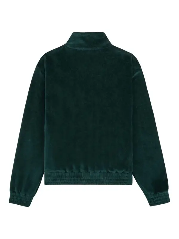 Sporty & Rich Faubourg Cotton Velour Track Jacket - Green