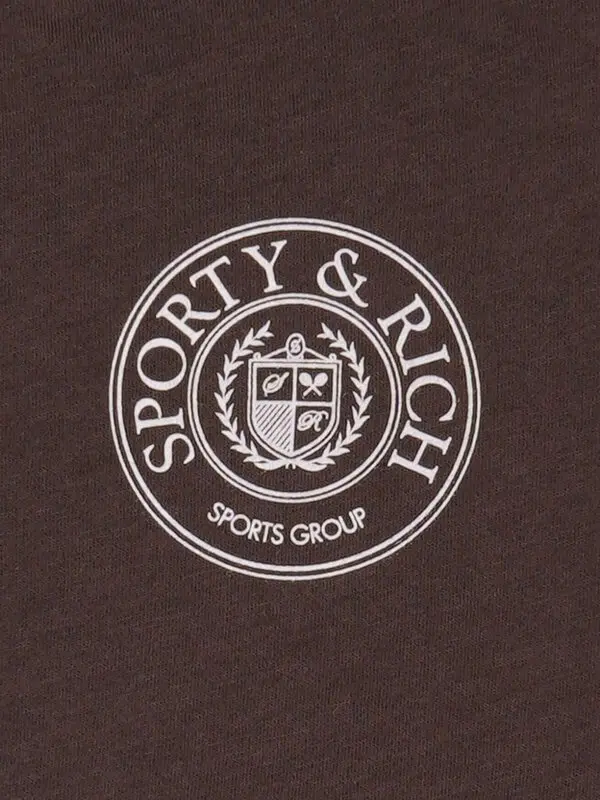 SPORTY & RICH Connecticut Logo-print Cotton T-shirt