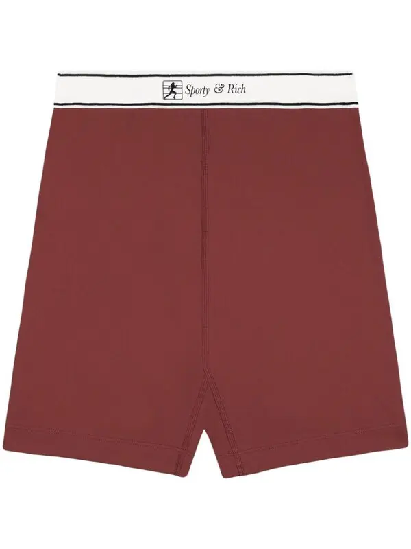 SPORTY & RICH Runner Script Bike Shorts