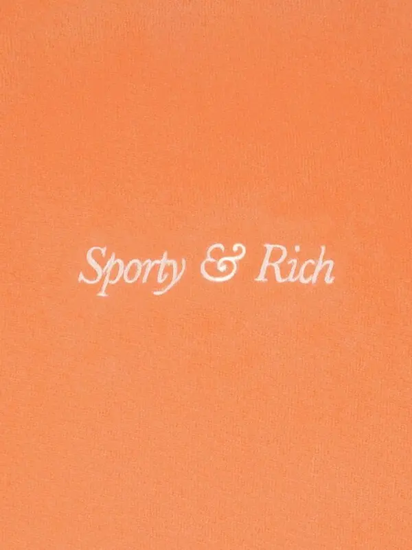 SPORTY & RICH Italic Logo Cotton Polo