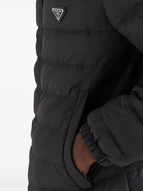 Prada Triangle-logo Quilted Down Jacket