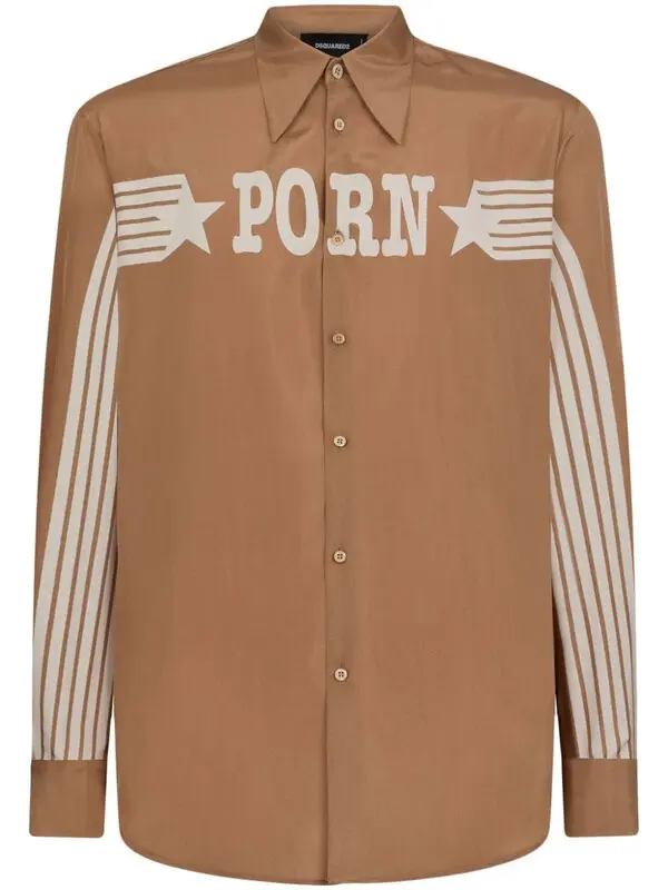 Dsquared2 Graphic-print Silk Shirt