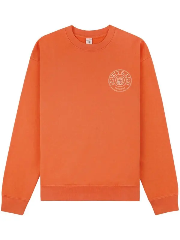SPORTY & RICH Connecticut Crest Logo Sweatshirt