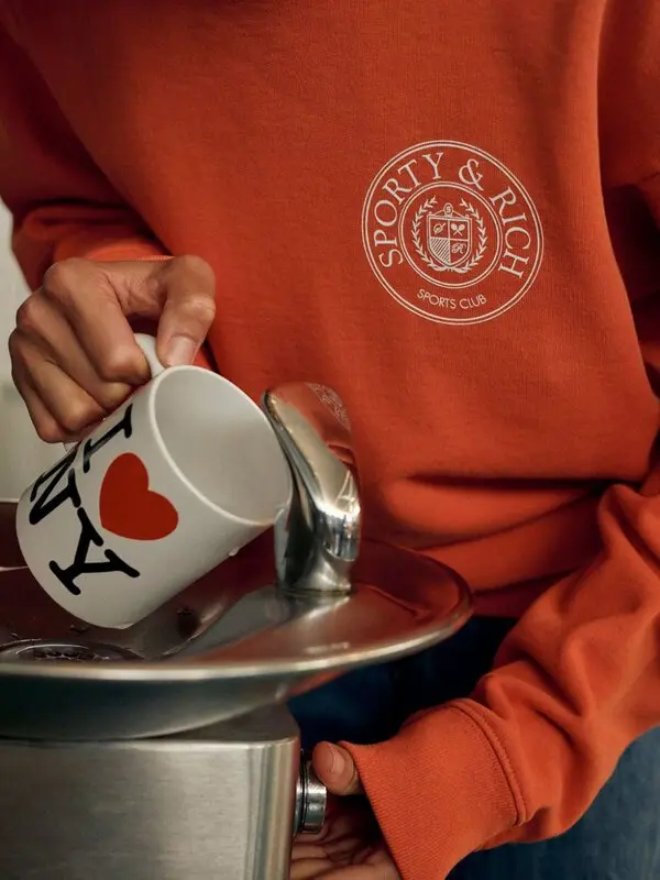 SPORTY & RICH Connecticut Crest Logo Sweatshirt