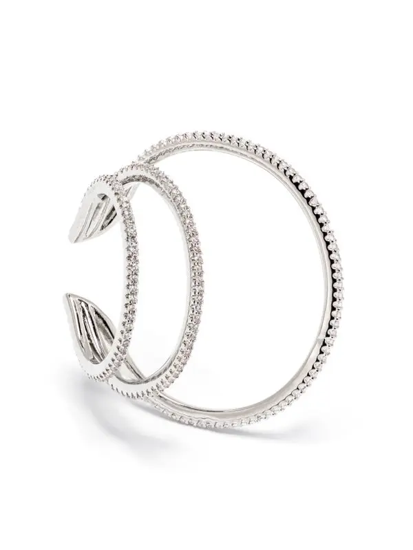Federica Tosi Jade Crystal-embellished Ear Cuff - Silver